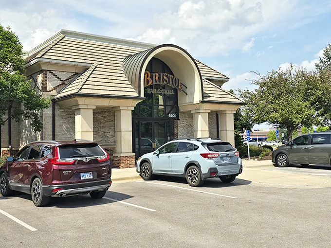 Stone facade and arched entryway? Bristol's not just serving fish; it's serving fish with a side of sophistication!
