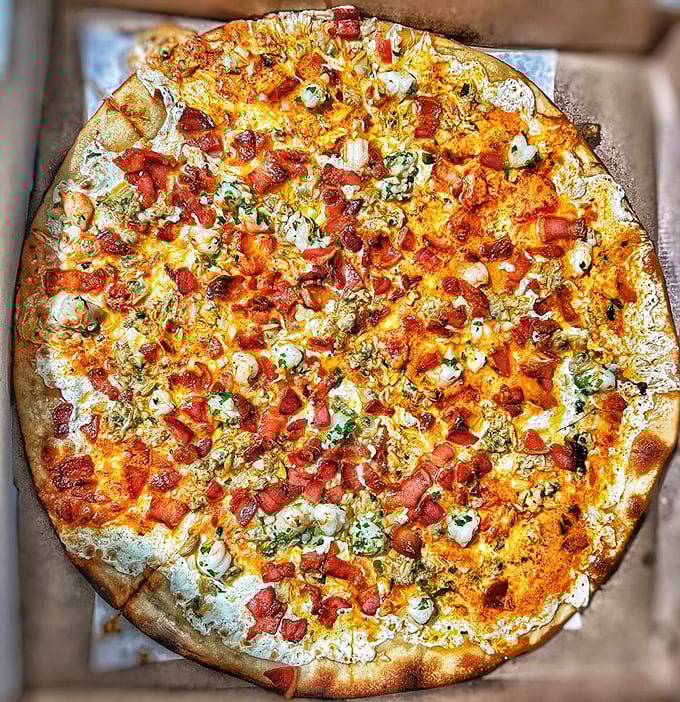 Holy clam-oli! This vodka pizza with clams is like the ocean and Italy had a delicious love child. Neptune would approve.
