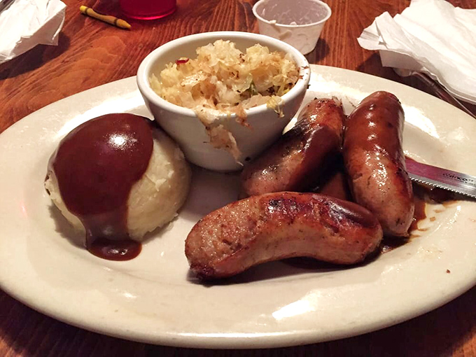 These bangers and mashed potatoes aren't just food—they're edible therapy, the kind grandmother would approve of after a long day.