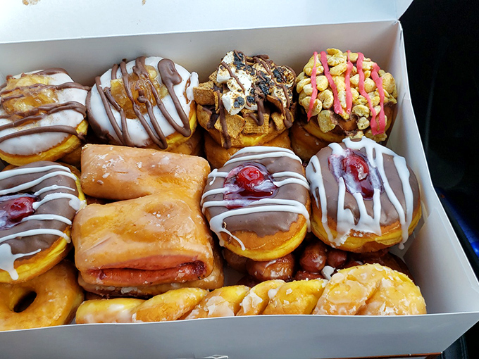 A box of joy, wrapped in cardboard! These golden beauties are like edible sunshine, ready to brighten your day.