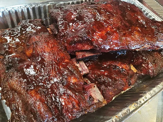 These ribs aren't just fall-off-the-bone tender; they're practically levitating off the plate. Houston, we have liftoff!