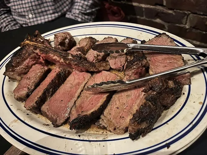 Behold the Porterhouse, the Meryl Streep of steaks – versatile, impressive, and always delivering a stellar performance. This plate is ready for its close-up!