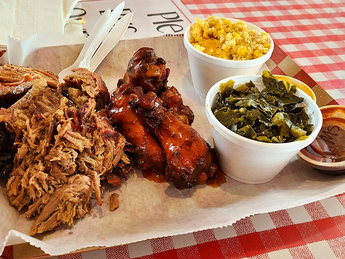 A plate that would make Fred Flintstone jealous! This two-meat extravaganza is proof that sometimes, more really is more. Brontosaurus ribs, anyone?