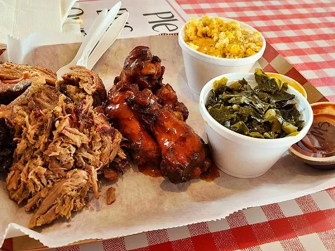 A plate that would make Fred Flintstone jealous! This two-meat extravaganza is proof that sometimes, more really is more. Brontosaurus ribs, anyone?