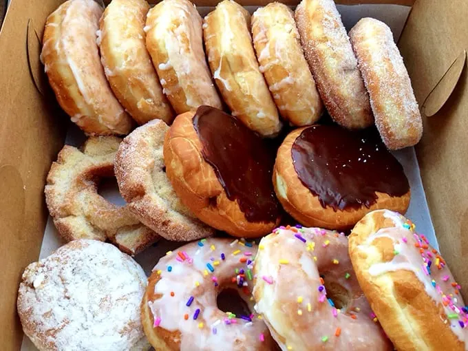 Donut nirvana achieved! This box of joy could turn even the Grinch into a believer in sugary happiness.