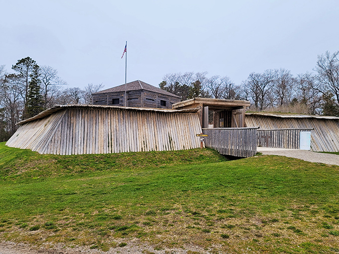 Fort Holmes stands guard, a wooden sentinel with a view. It's like a treehouse for history buffs, minus the "No Girls Allowed" sign.