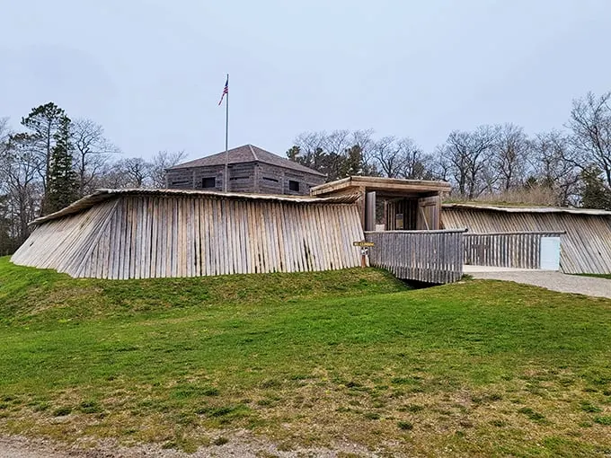 Fort Holmes stands guard, a wooden sentinel with a view. It's like a treehouse for history buffs, minus the "No Girls Allowed" sign.