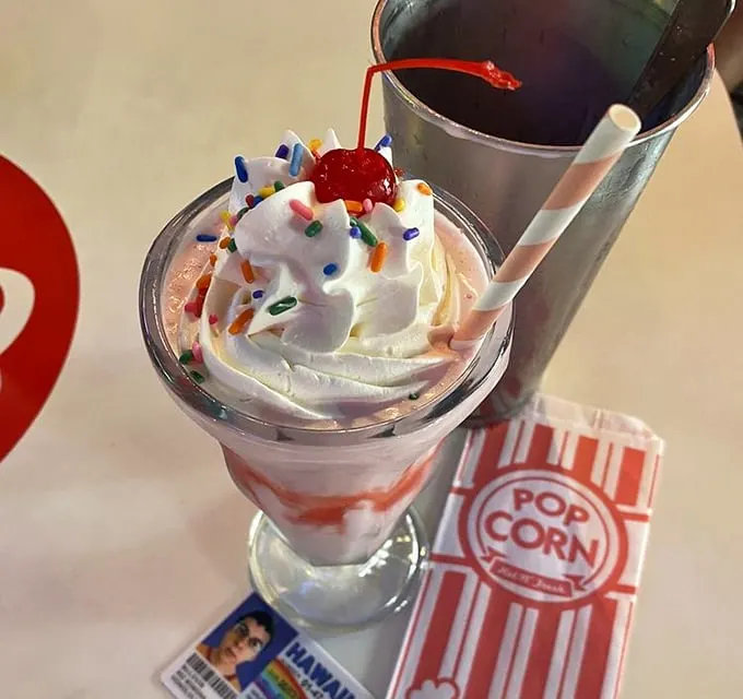 Holy moly, that's not just a milkshake—it's a work of art! Topped with enough whipped cream to make a cloud jealous.