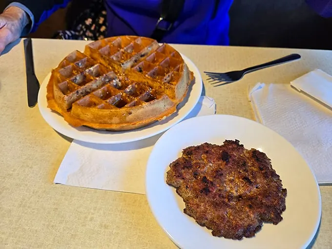 Waffles so good, they'll make you forget about pancakes. Golden, crispy, and ready for its syrupy close-up – it's the breakfast of champions.