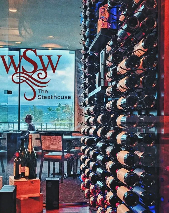 WSW | Whiskey Steak Wine: Where 007 meets 808! This sleek spot combines panoramic views with steaks that'll leave you shaken and stirred.
