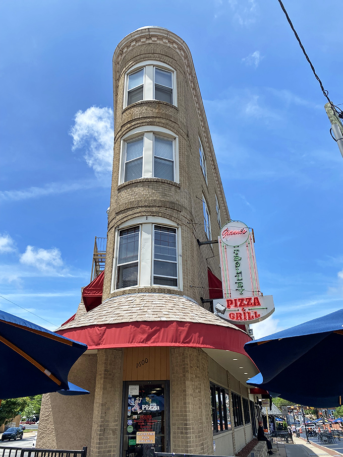 The Flatiron Building of pizza joints, Gianni's elegant corner spot looks like it was designed by someone who understands urban pizza geometry.