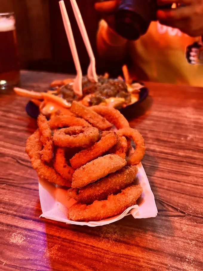 These aren't your average onion rings – they're golden halos of crispy perfection. Bet you can't eat just one!