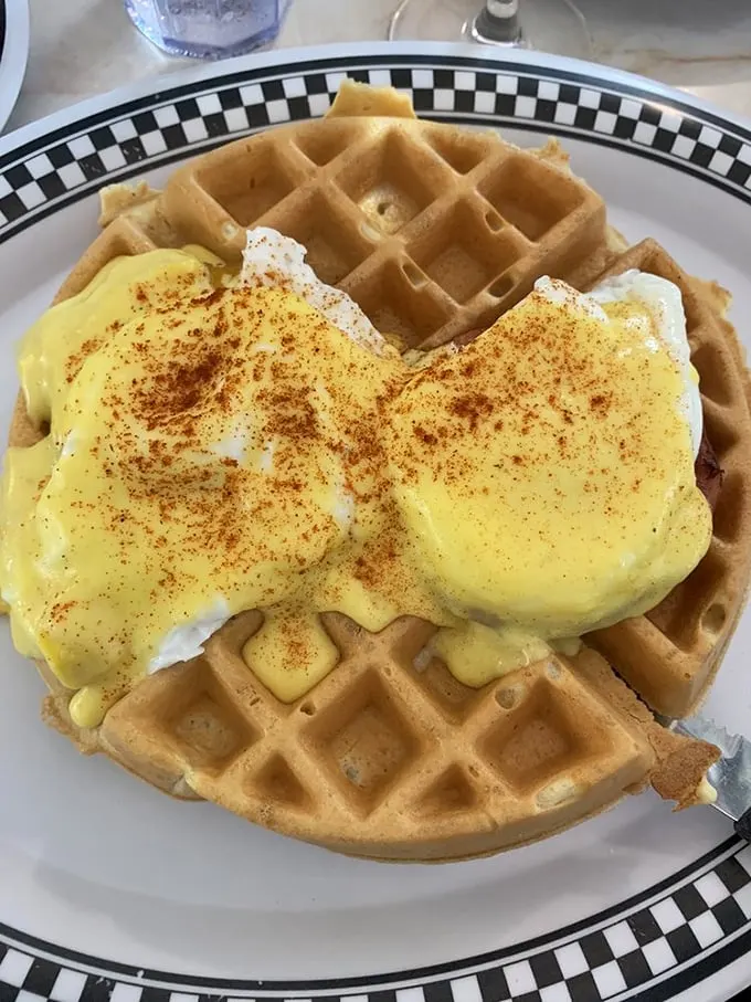 Eggs Benedict, meet your new dance partner – the waffle. It's a breakfast tango that'll have your taste buds doing the cha-cha.