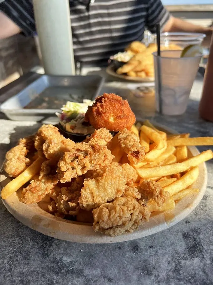 Golden-fried treasures from the deep! These crispy oysters are like Neptune's version of popcorn chicken.