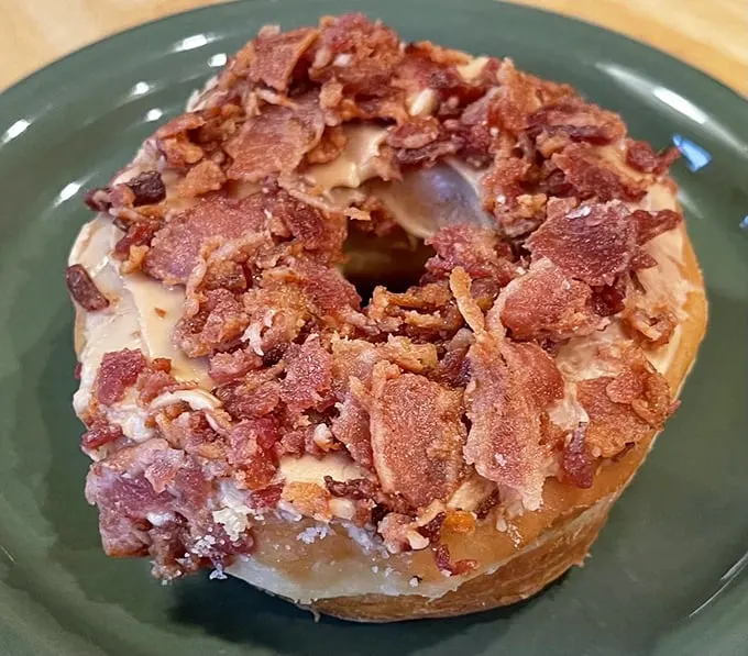 Bacon makes everything better, even donuts! This maple-bacon creation is the breakfast of champions – if those champions are looking for a delicious way to start the day.