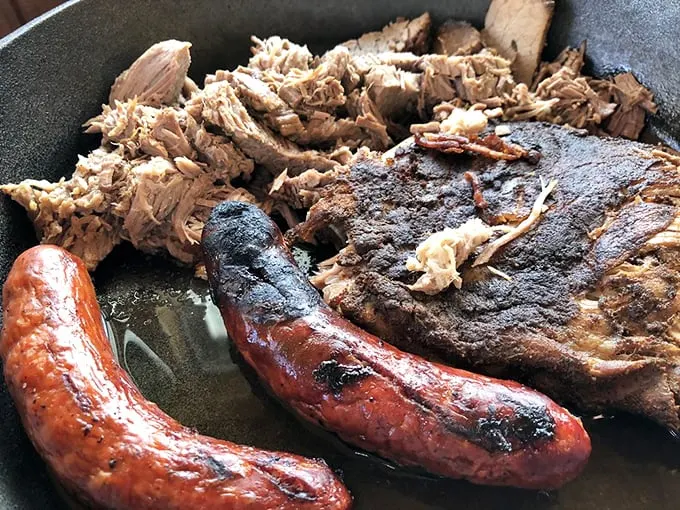 The ultimate BBQ trifecta! This sampler platter is like a greatest hits album for your mouth, featuring smoky stars that'll have you humming with delight.