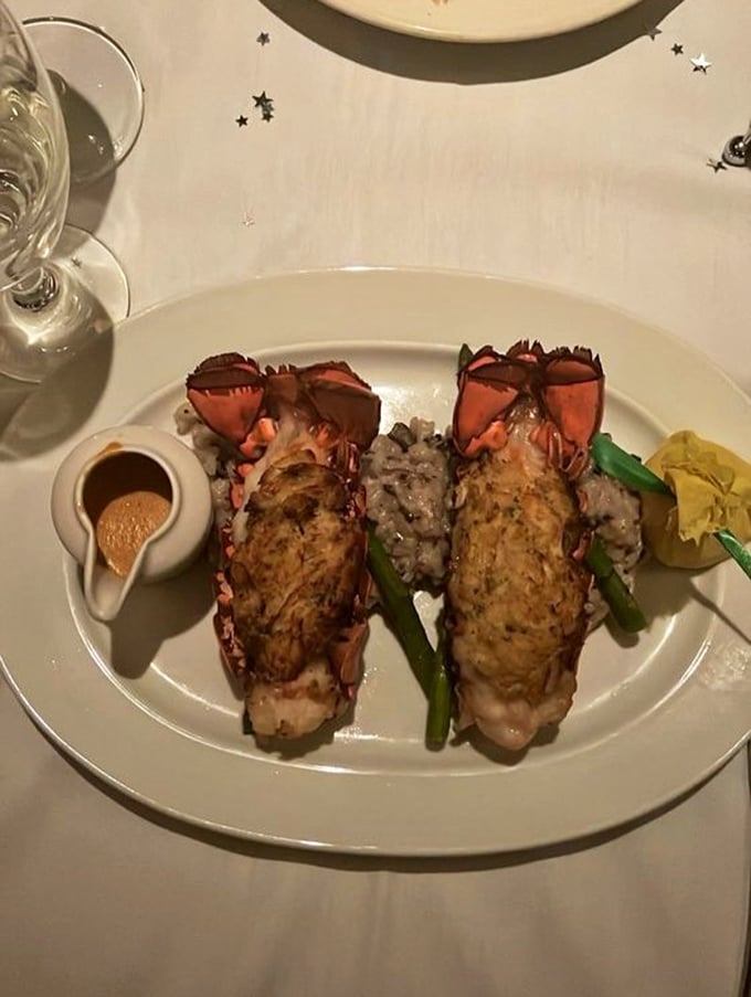 Double the tails, double the fun! These twin lobster tails are like the Olsen twins of the seafood world - iconic and irresistible.