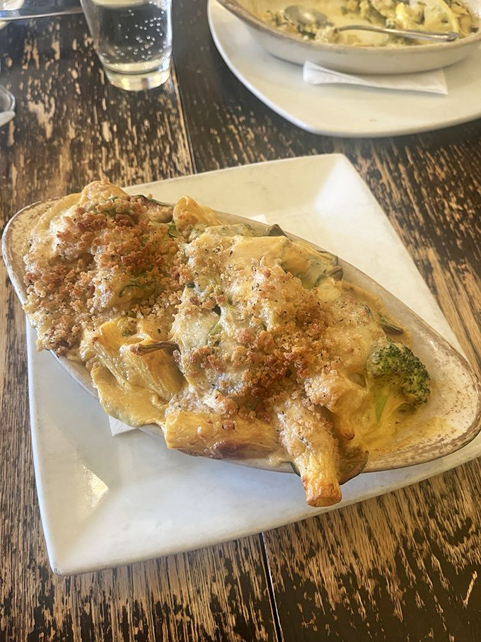 Pasta perfection that would make an Italian grandmother weep with joy—before she discovers there's no cheese involved.