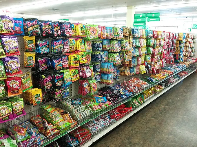 Sweet tooth paradise or dentist's nightmare? This candy aisle is where willpower comes to die and sugar rushes are born.