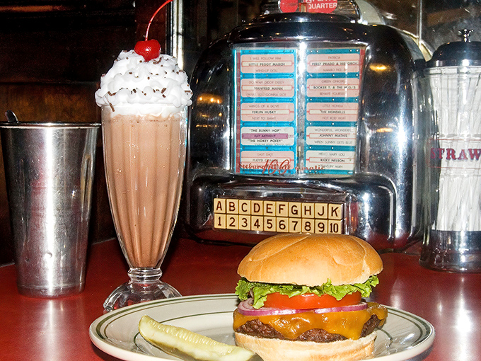The dynamic duo of diner delights! This classic burger and milkshake combo is like the Batman and Robin of comfort food—a perfect partnership to satisfy any craving.