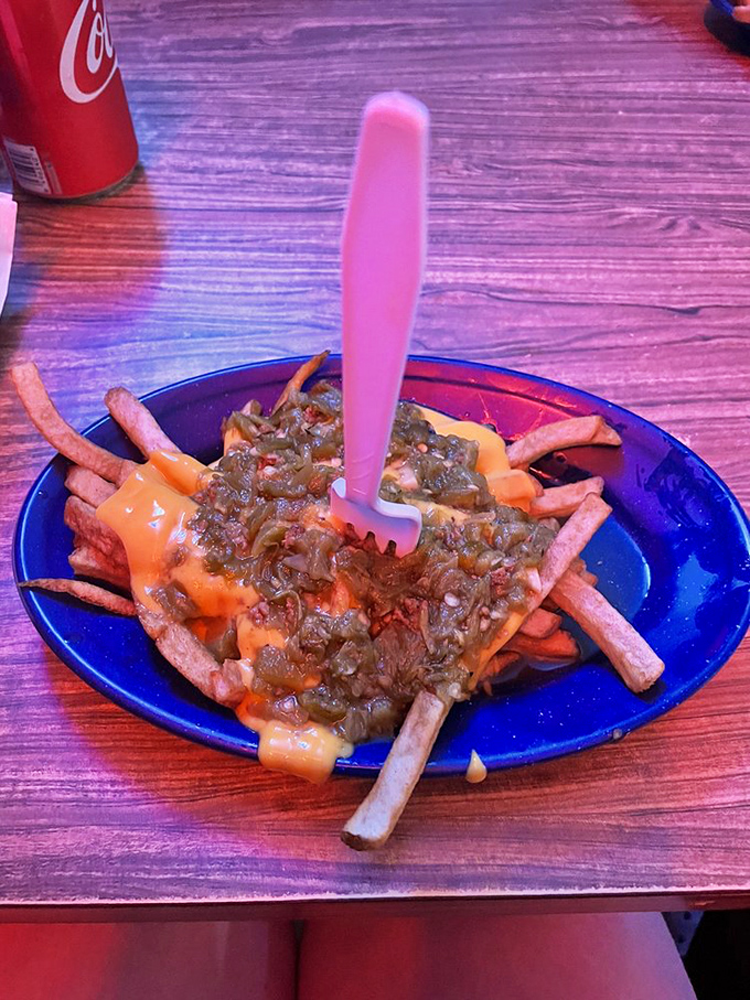 Fries, meet your soulmate: green chile and cheese. It's a ménage à trois of flavor that'll make your taste buds swoon.