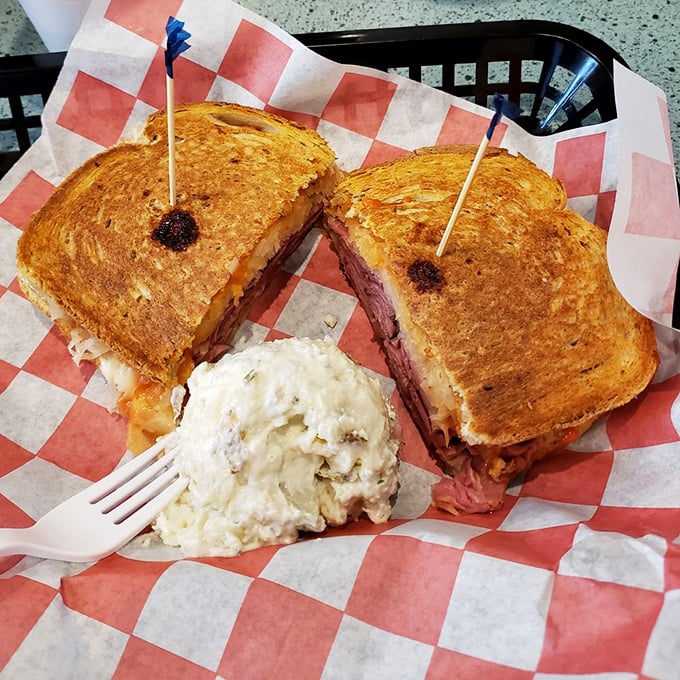 Meet the Bulldog—a sandwich so thoroughly grilled and stuffed, it deserves its own fan club and victory parade.