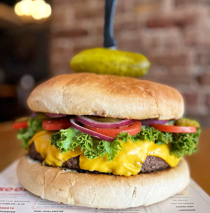 This isn't just a cheeseburger; it's a work of art. With melty cheese cascading over a perfectly grilled patty, it's the Mona Lisa of the burger world.