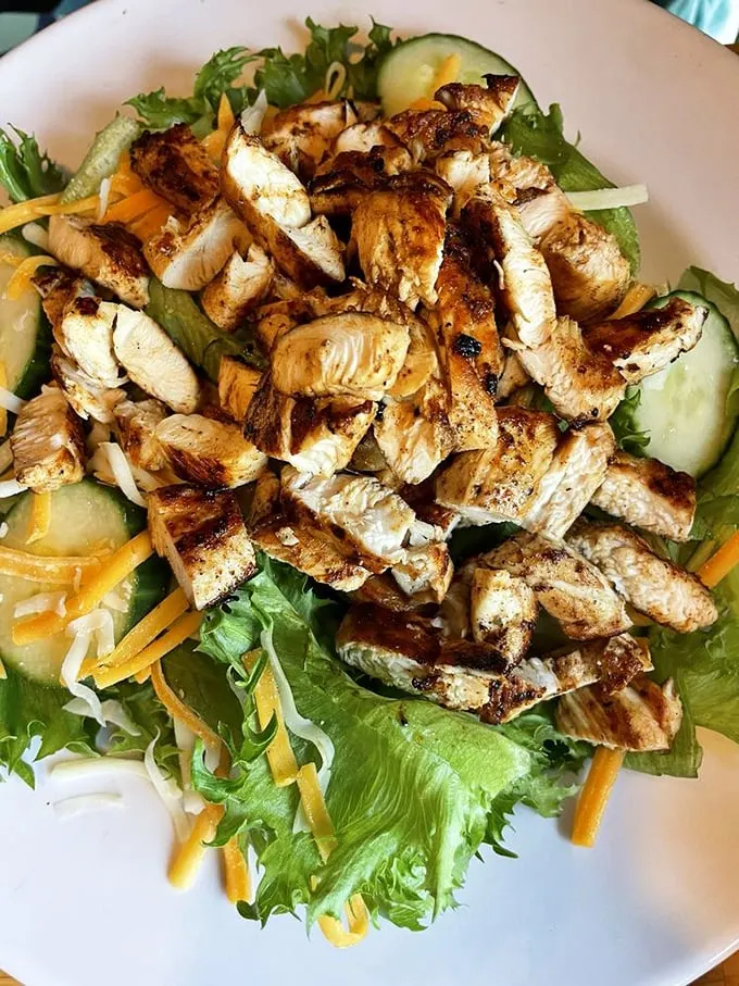 Who knew chicken could swim? This salad's got more layers than a beach-read thriller – and it's just as satisfying.