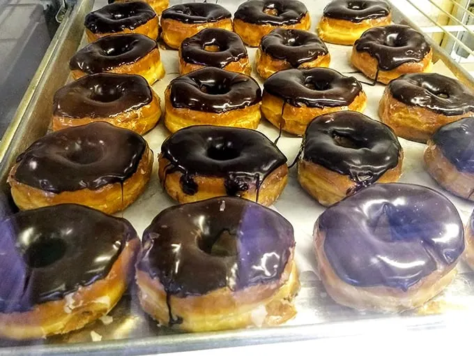 Chocolate-dipped perfection! These glossy rings of joy are like edible inner tubes for your taste buds' pool party.