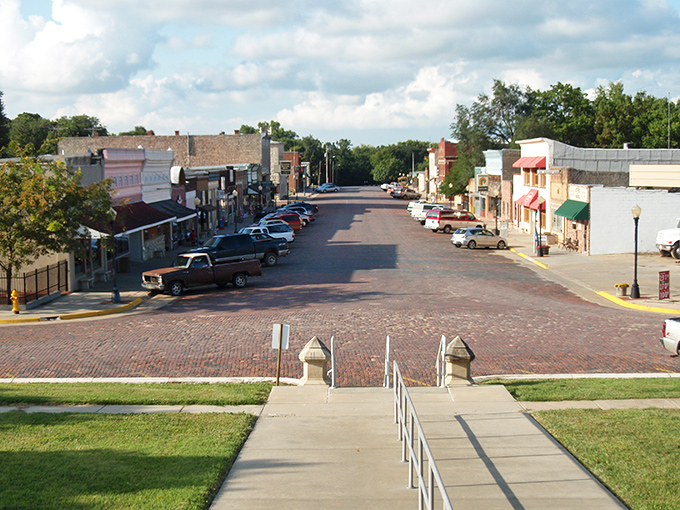 Looking down Broadway from the courthouse steps, you can almost hear the echoes of horse hooves on brick from a century ago.