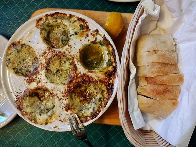 Escargot, oh-la-la! These buttery, garlicky morsels are so good, you'll forget you're eating something that could star in its own slow-motion chase scene.