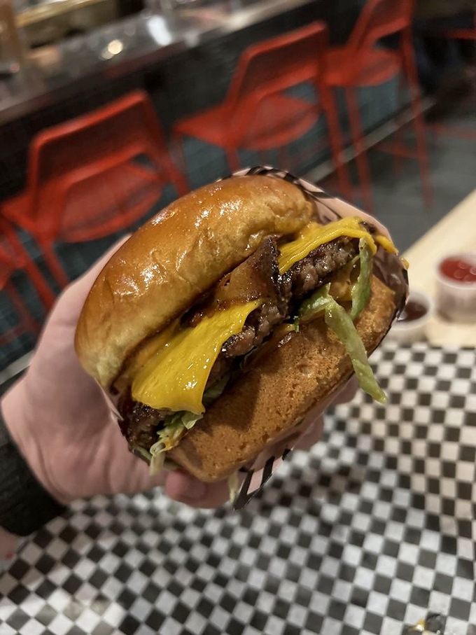 Vampire slayers, take note! This Garlic Girl Burger isn't just a meal, it's a flavor explosion that'll keep the undead (and maybe your date) at bay.