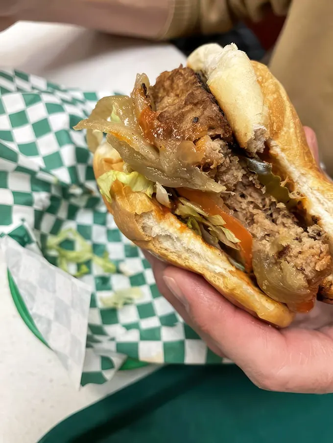 Veggie victory! Who says plant-based can't be indulgent? This vegan burger is ready to challenge even the most devoted carnivore's taste buds.