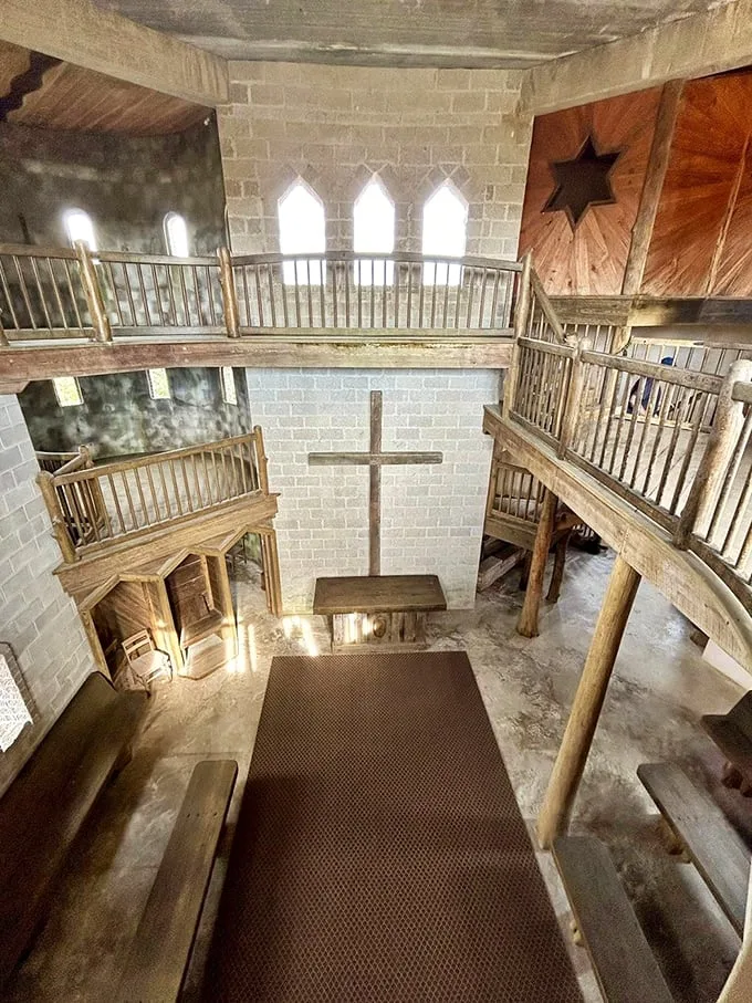 Part chapel, part medieval great hall – this interior view could make even the most jaded Renaissance Faire enthusiast swoon.