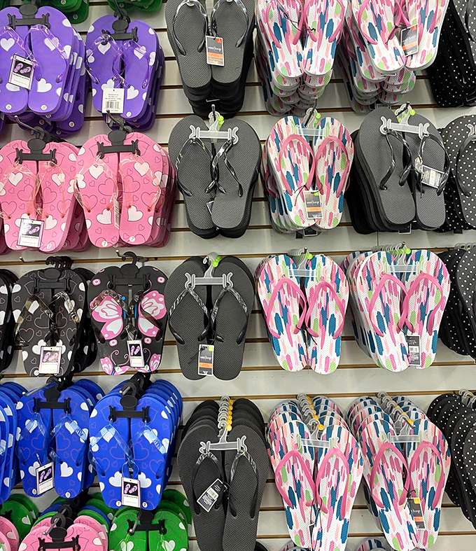 Flip-flop heaven! From heart-adorned to polka-dotted, these sandals are ready to take your feet on a budget-friendly vacation.