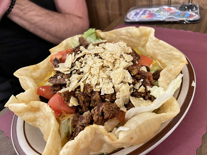 Taco 'bout a flavor fiesta! This taco salad is like a party in a tortilla bowl – and you're definitely on the VIP list.