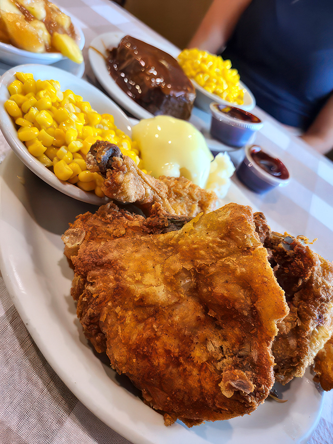 Cluck yeah! Yoder's famous fried chicken is crispier than a new dollar bill and juicier than the latest Hollywood gossip. Resistance is futile.