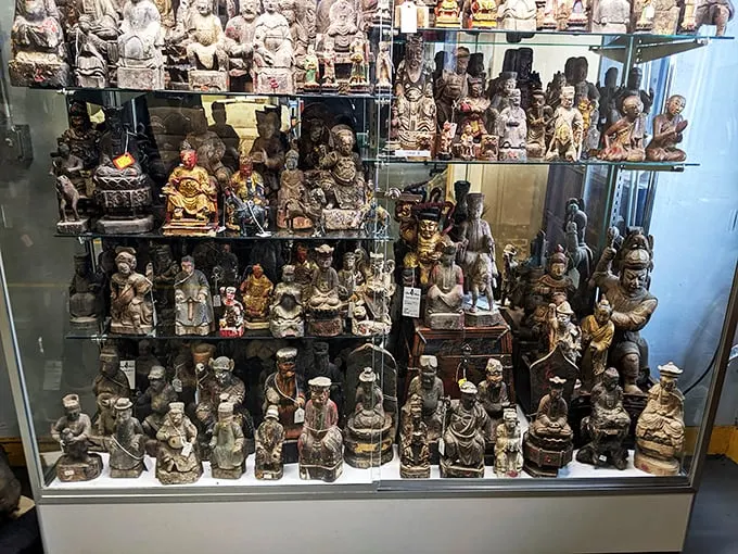 An army of miniature philosophers stands ready to dispense ancient wisdom... or just silently judge your fashion choices. Either way, they're quite the crowd!