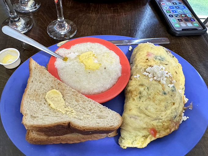 This omelet's got more folds than origami and more flavor than a soap opera. Eggcellent choice!