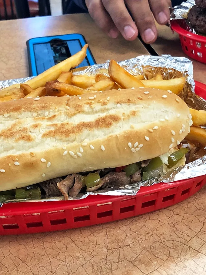 Who needs a foot-long when you can have a mile-high? This sub is stacked higher than a Texan's hair on a humid day.