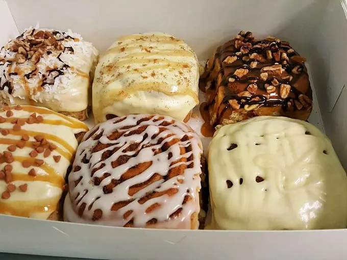 A half-dozen slice of heaven! This assortment is like the Avengers of pastries – each one a superhero in its own right.