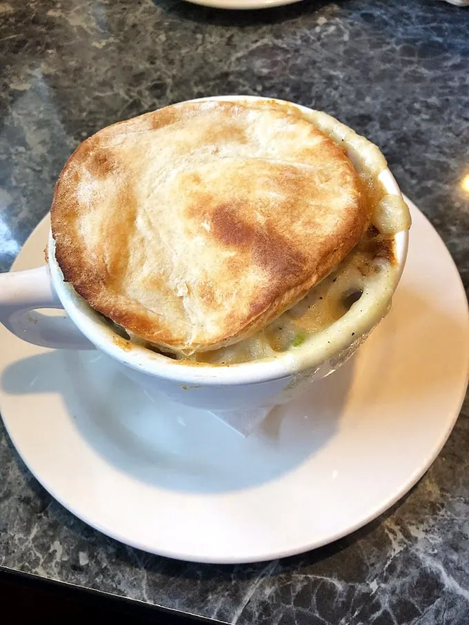 Baked to perfection! This French onion soup is like a warm hug for your taste buds on a chilly Iowa day.
