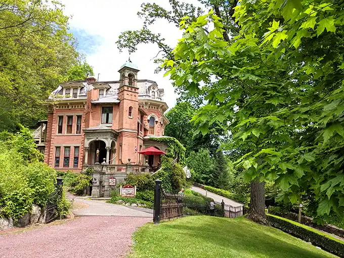 The Asa Packer Mansion isn't showing off—okay, maybe a little—but when you've built a railroad empire, your home deserves a hilltop throne.