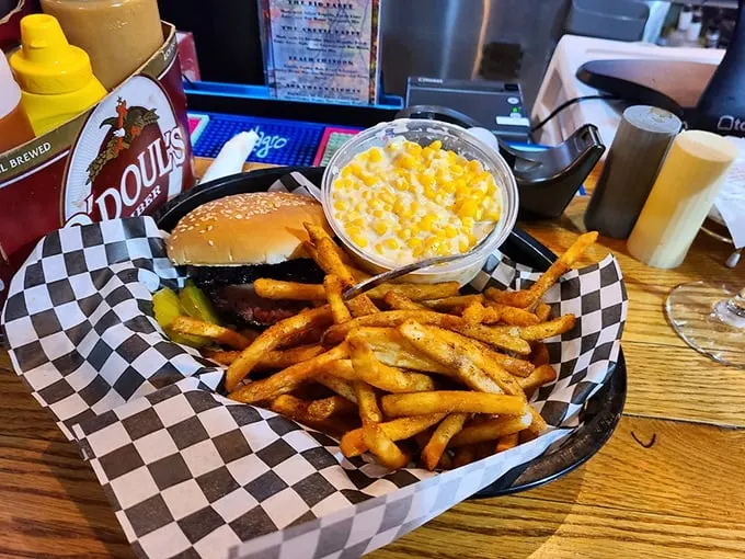 Hold onto your taste buds! This brisket sandwich is piled higher than an Alaskan snow drift. It's a meaty mountain I'd gladly climb any day.