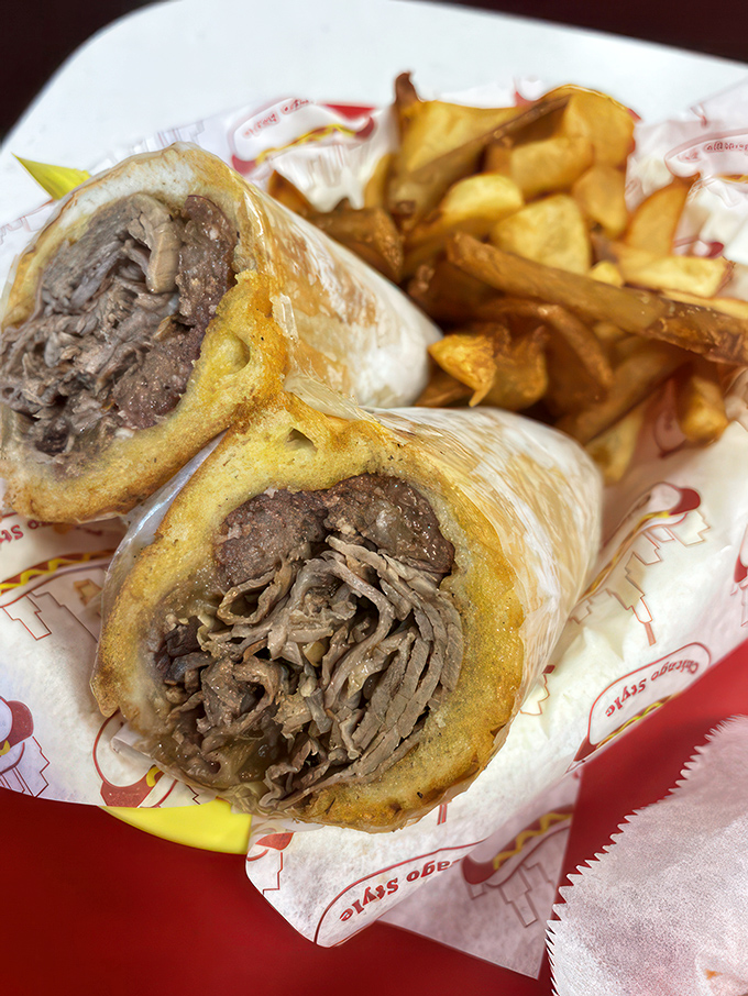 Chicago's dynamic duo! The Italian Beef and Sausage Combo is like the Batman and Robin of sandwiches – a powerhouse of flavors fighting hunger crime.
