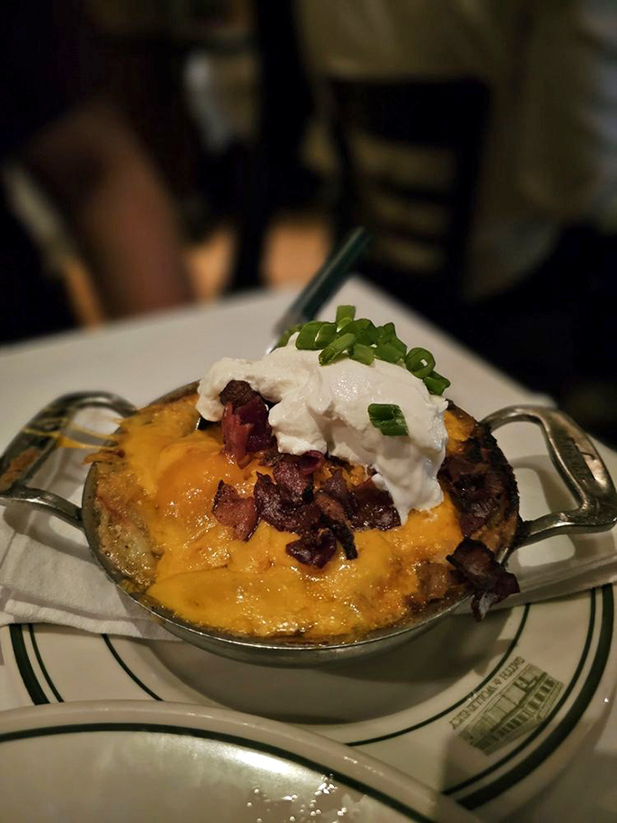 Comfort food with a tuxedo on—this loaded potato isn't just a side dish, it's practically running for office as a main course.