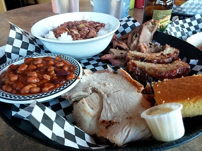 The BBQ sampler that dreams are made of. It's like a carnivore's version of "The Avengers" – each meat a superhero.