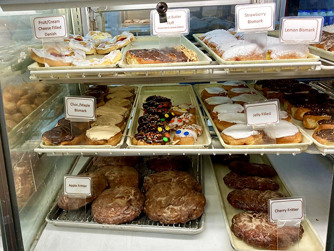 A rainbow of flavors to brighten your day. These donuts are like edible mood rings – pick your color, pick your happiness!
