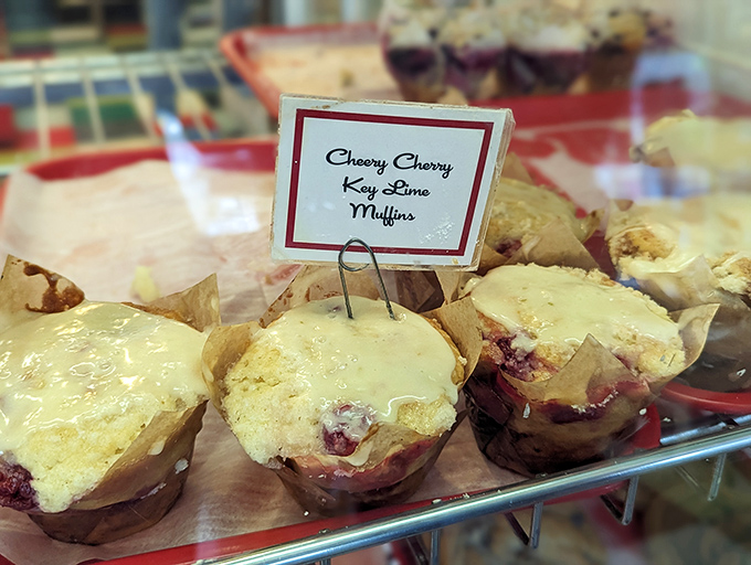 Muffin compares to these beauties! Cherry Key Lime muffins that'll make you question everything you thought you knew about breakfast pastries.