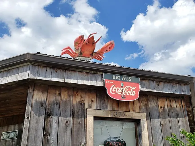 Wooden exterior, seafood interior. Big Al's is like a treasure chest of flavors disguised as a cabin.